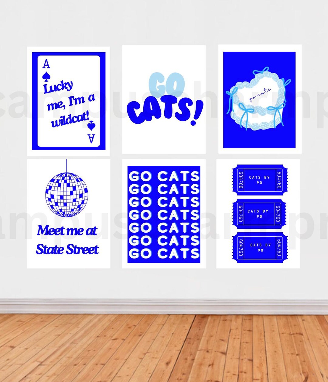 University of Kentucky Prints Set of 6 | UK Prints | UK Dorm | UKY ...