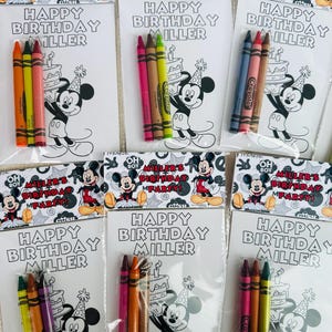 Inspired Mickey Mouse Coloring Pages and Crayons - Etsy