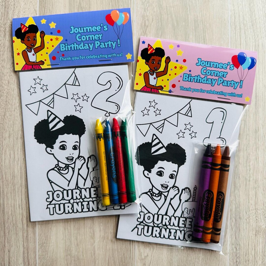 Gracies Corner Party Favor, Gracie Coloring Pages With Crayons - Etsy