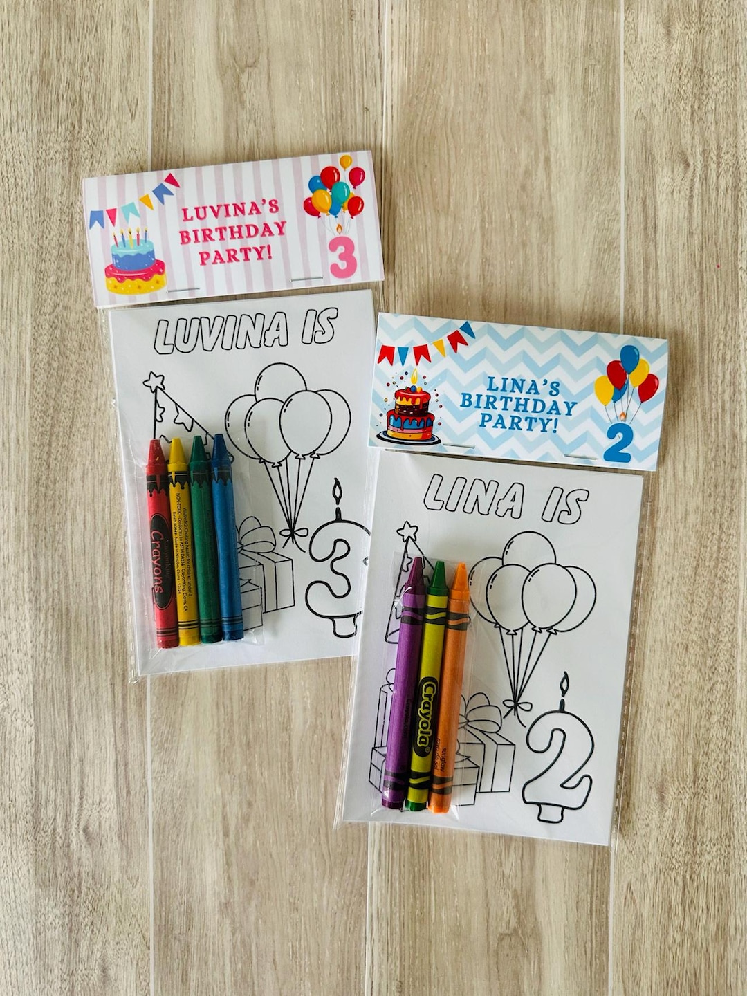 Personalized Birthday Party Favors, Happy Birthday Coloring Actitvity ...