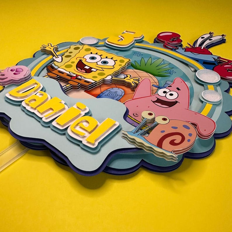 Spongebob Squarepants Cake Topper, Spongebob Cake Topper, Spongebob ...