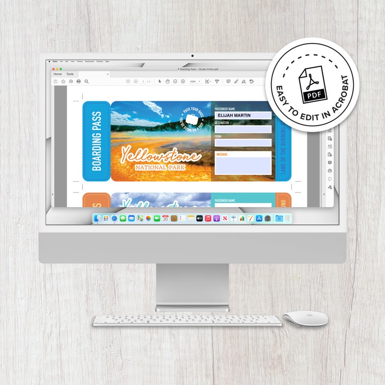 Yellowstone National Park Printable Surprise Trip Tickets - Etsy