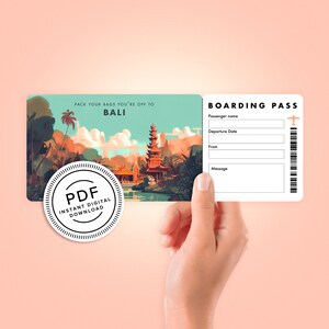 Bali Surprise Trip Tickets - Vacation Ticket - Boarding Pass - Print at ...
