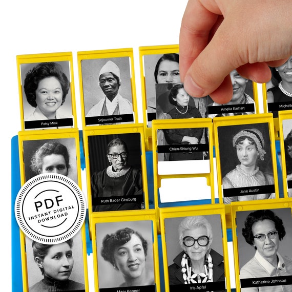 Kickass Women Guess Who Game Printable Insert Cards | Etsy