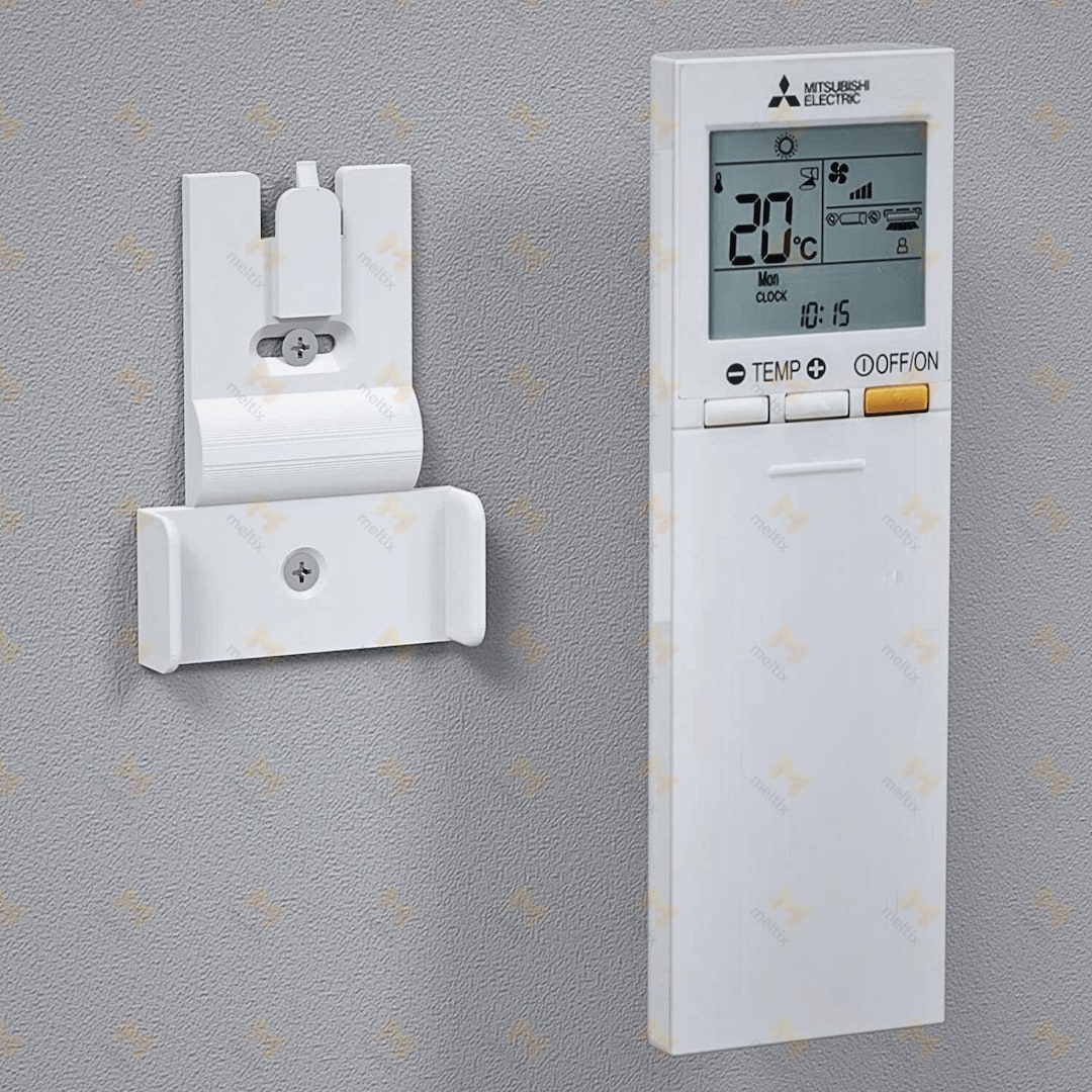 Mitsubishi AC Remote Holder Wall Mount - No-drill Adhesive or Screw ...