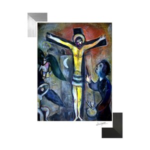 Chagall, "christ and the Painter" Lithograph - Etsy