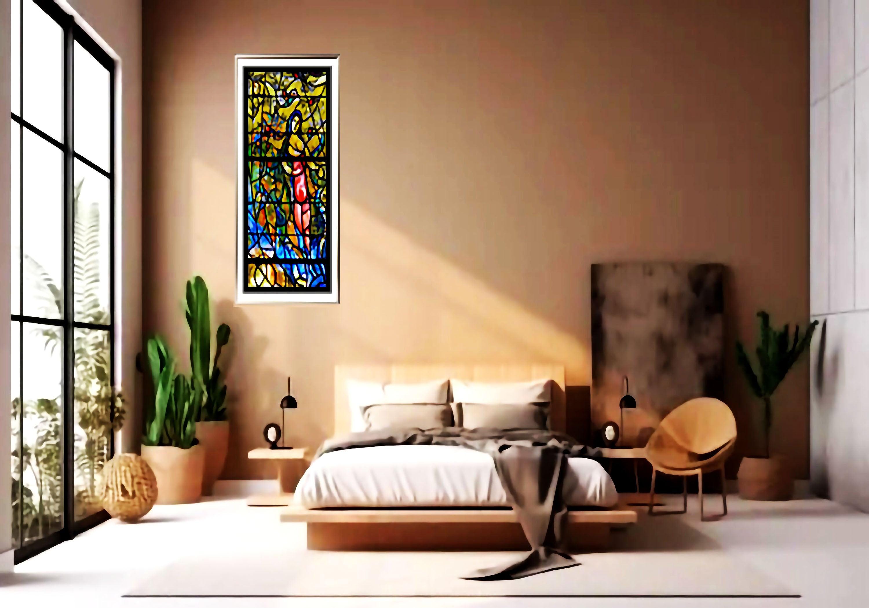 Chagall, ""untitled (stained Glass Window)" Lithograph UNFRAMED - Etsy
