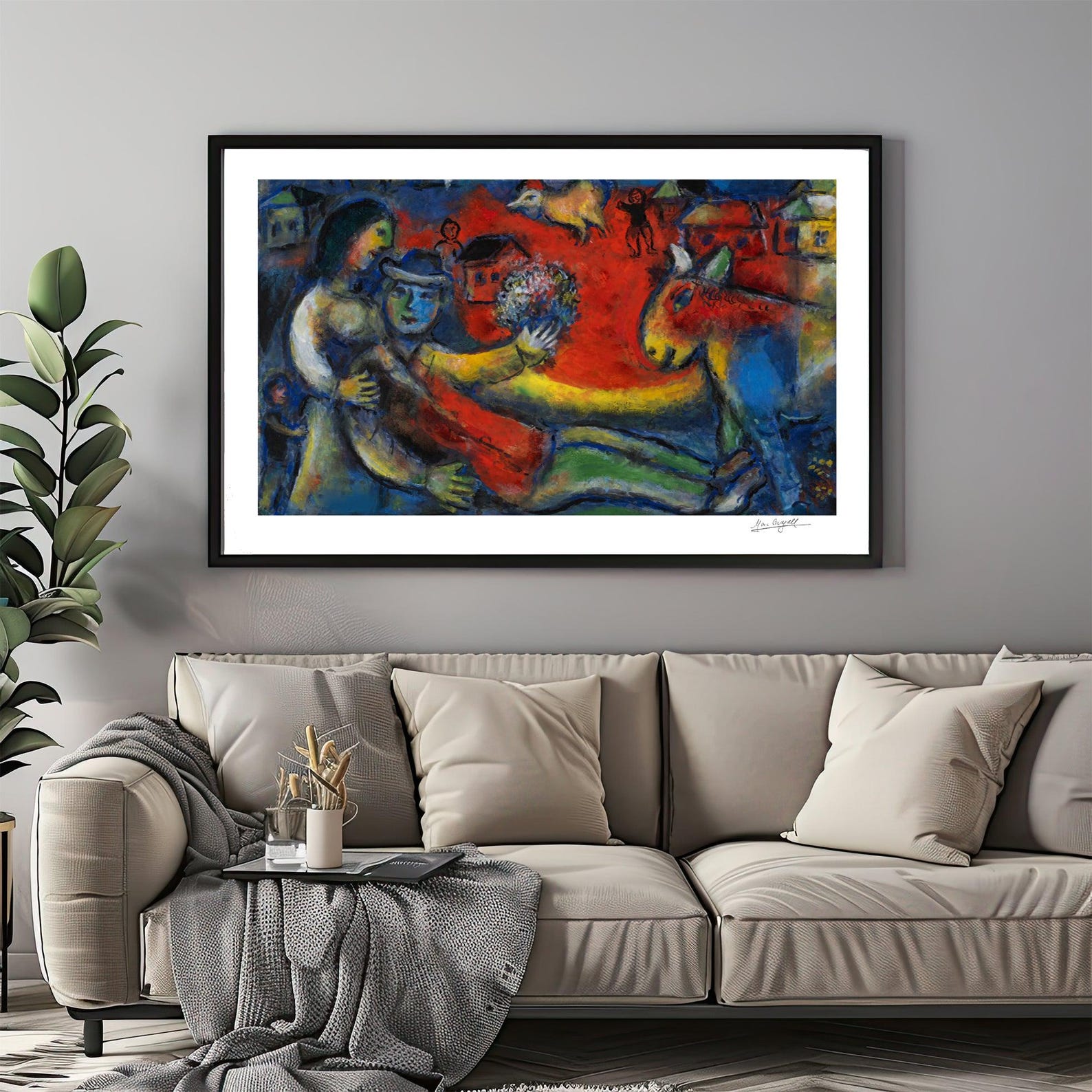Chagall, "le Repos Au Village, 1978" Lithograph - Etsy