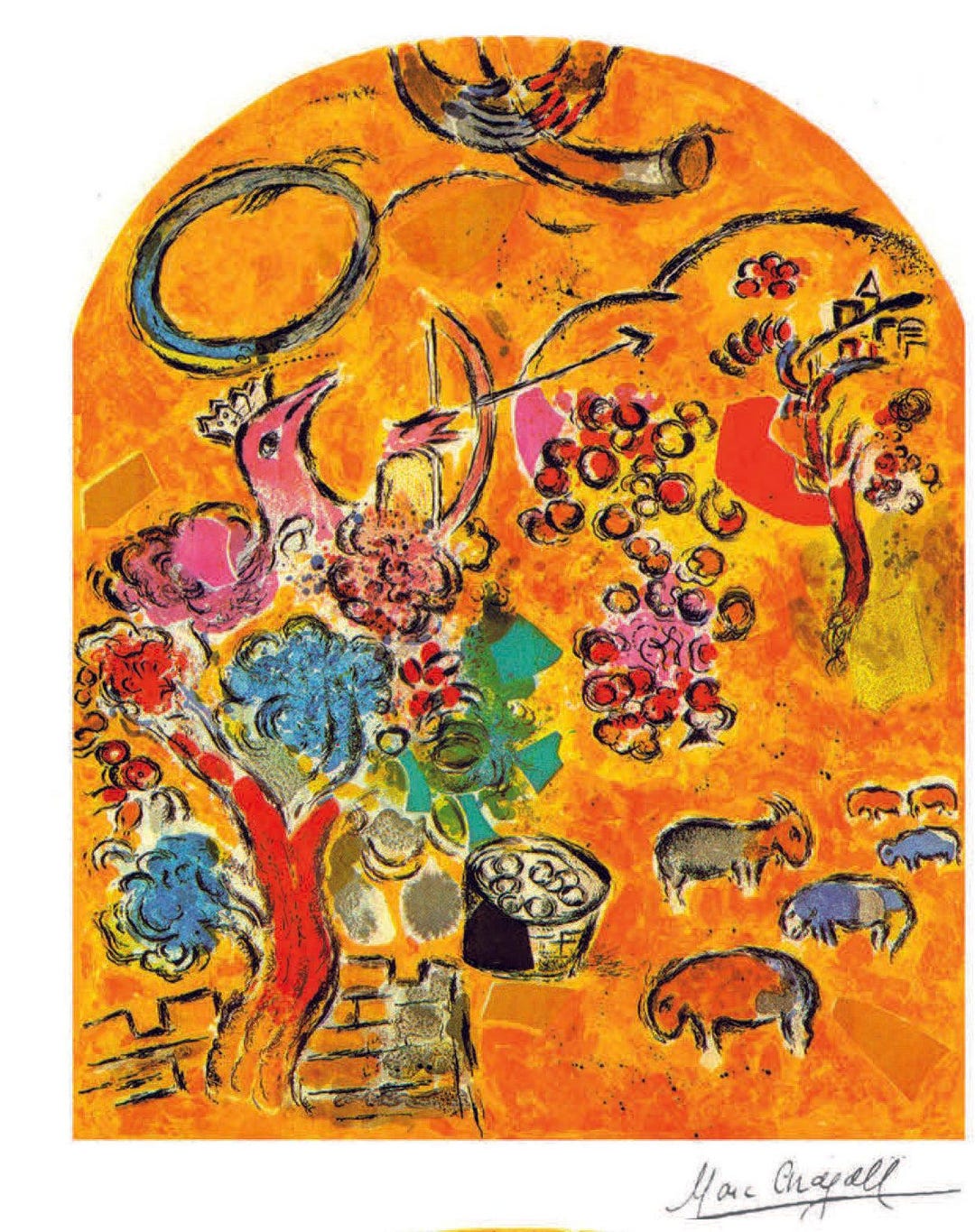 Chagall, "the Tribe of Joseph" Lithograph UNFRAMED - Etsy