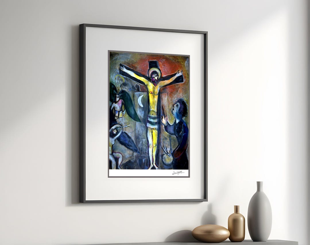 Chagall, "christ and the Painter" Lithograph - Etsy