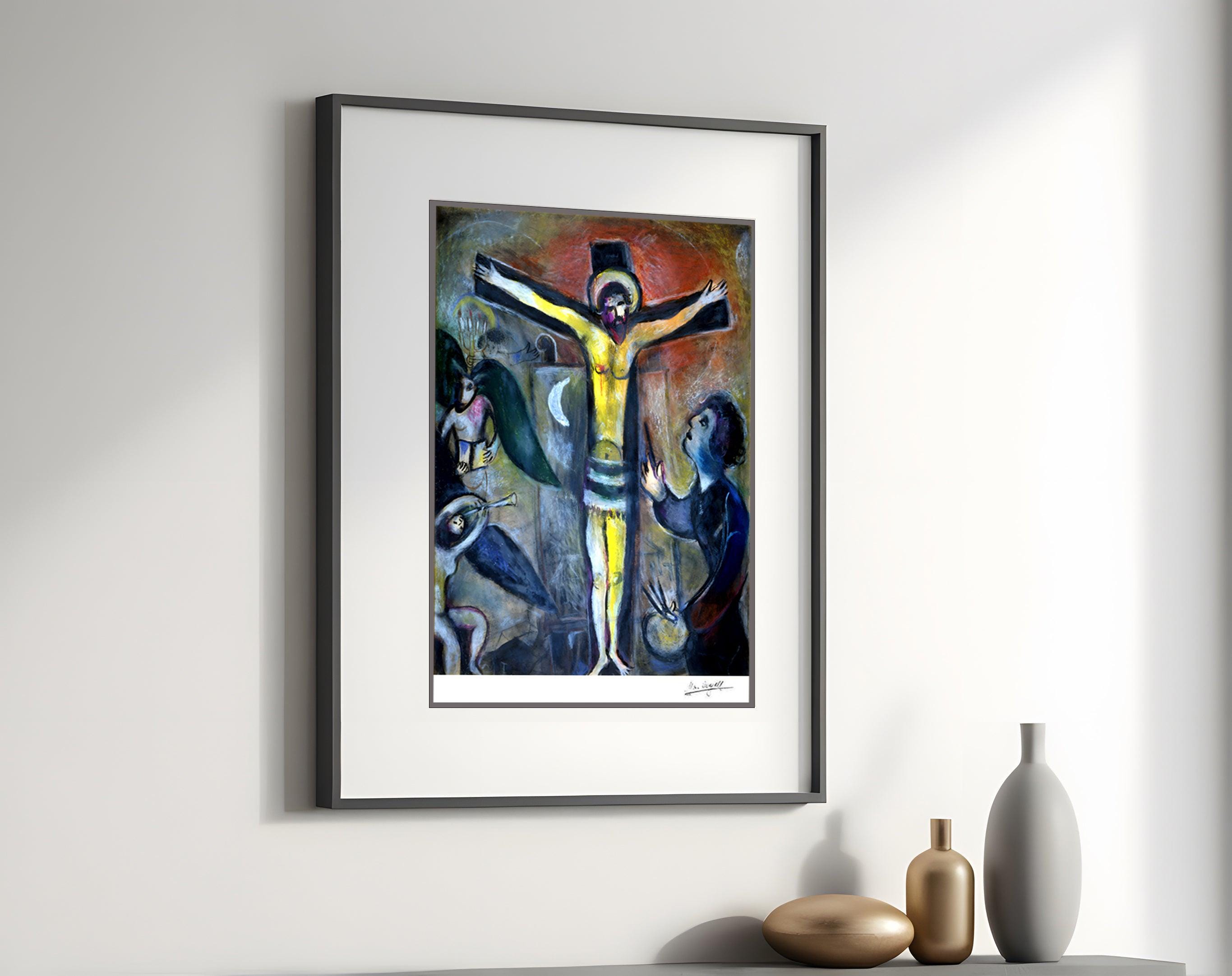 Chagall, "christ and the Painter" Lithograph - Etsy
