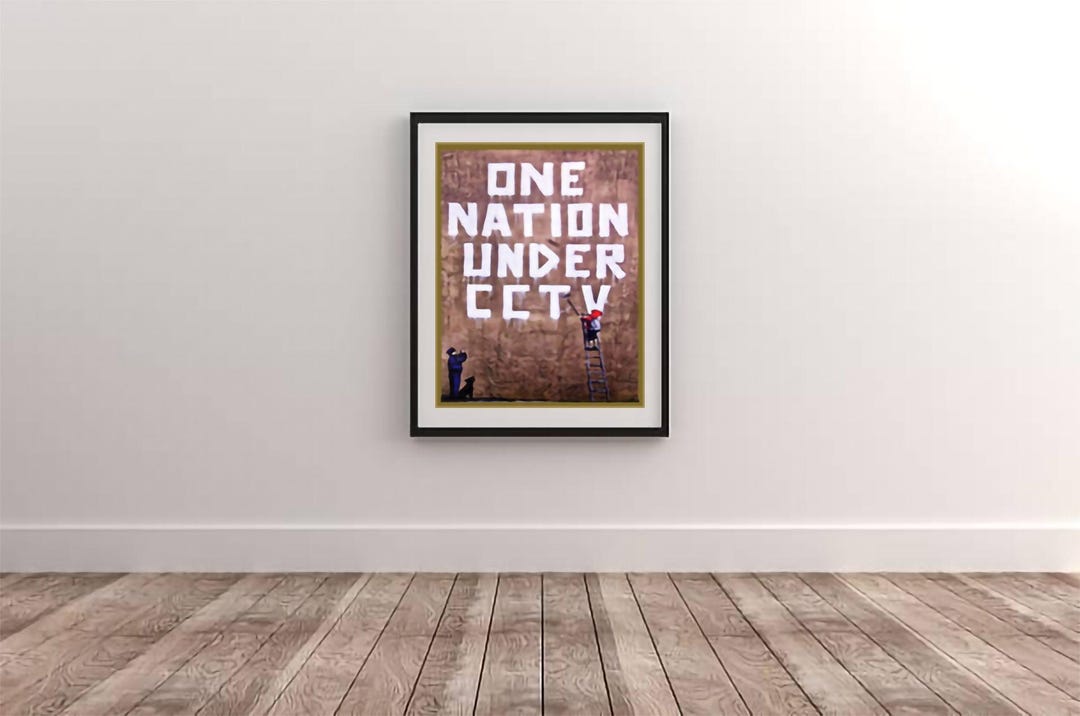 Banksy, "one Nation Under Cctv" Lithograph - Etsy