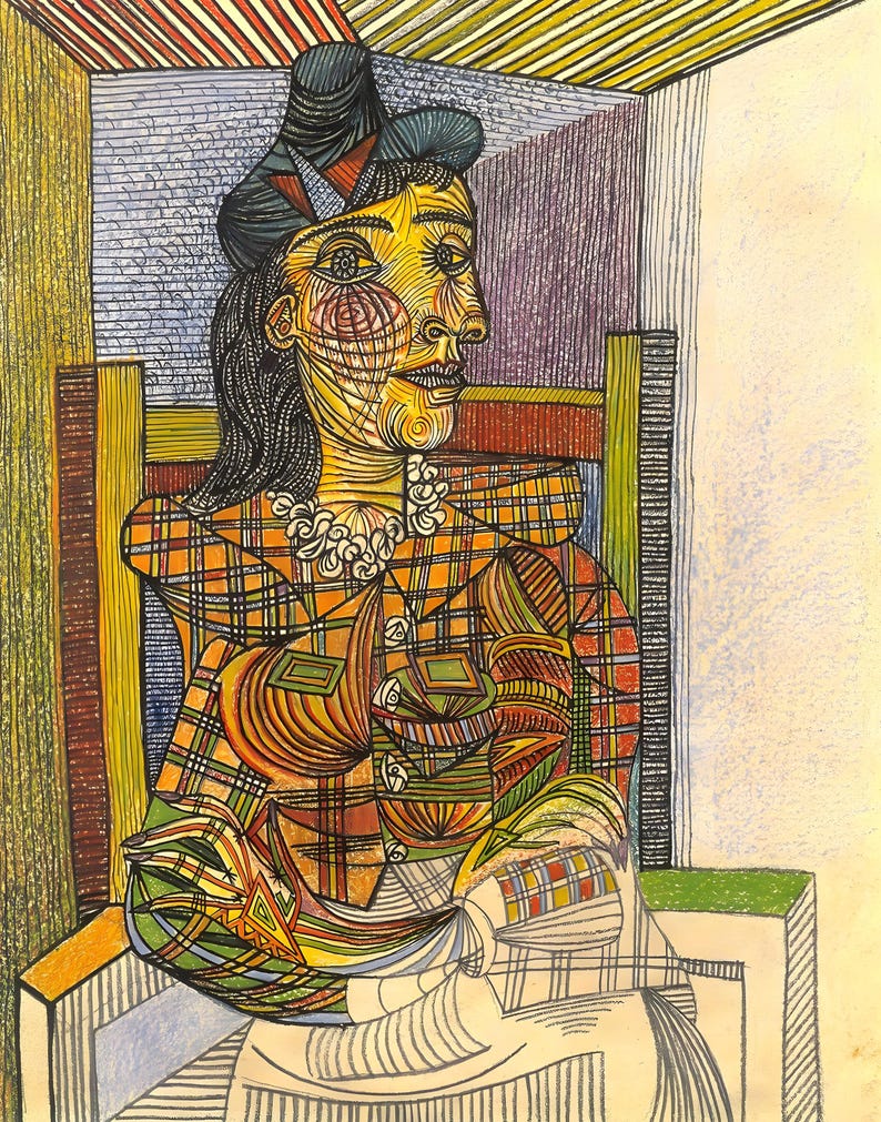 Picasso "dora Maar (1907-97) Seated, 2nd February 1938", Lithograph ...