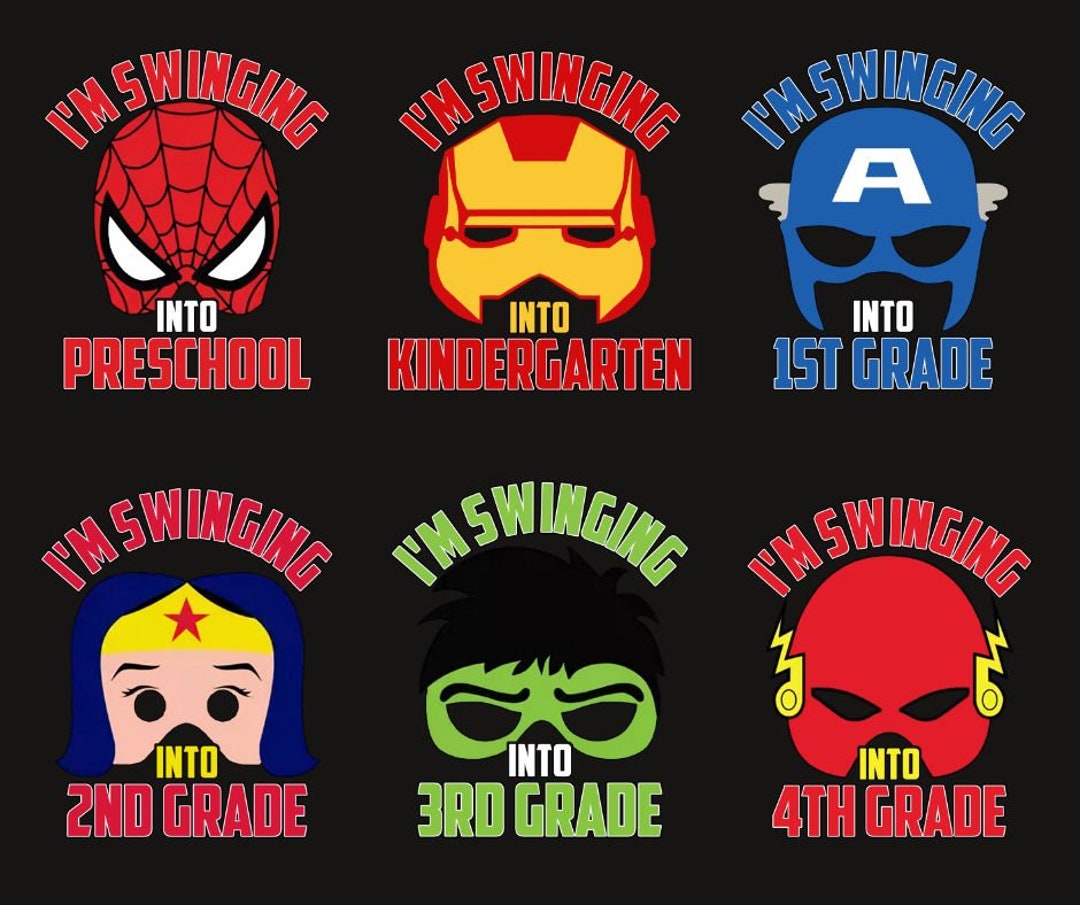 Super Heros Back to School PNG Bundle, Super Heros Pngs, PNG ...