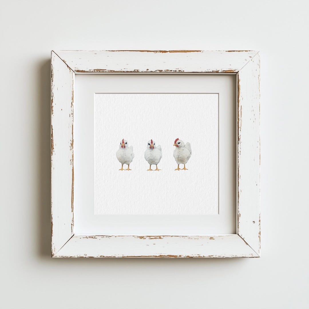 Miniature Chicken Watercolor Painting Print | Watercolor Chicken Art ...