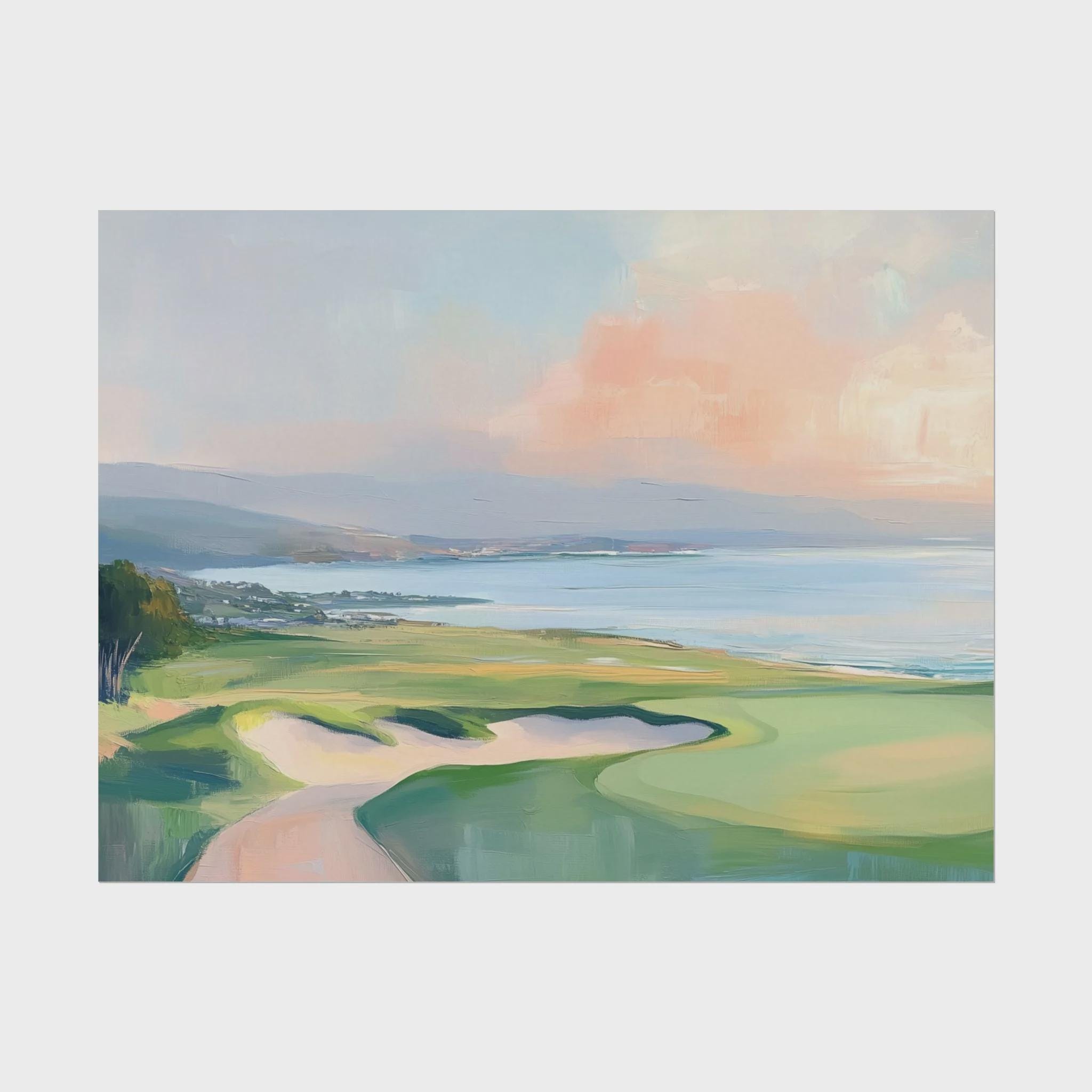 Pebble Beach Golf Resort Wall Art Print Download | Coastal Golf ...
