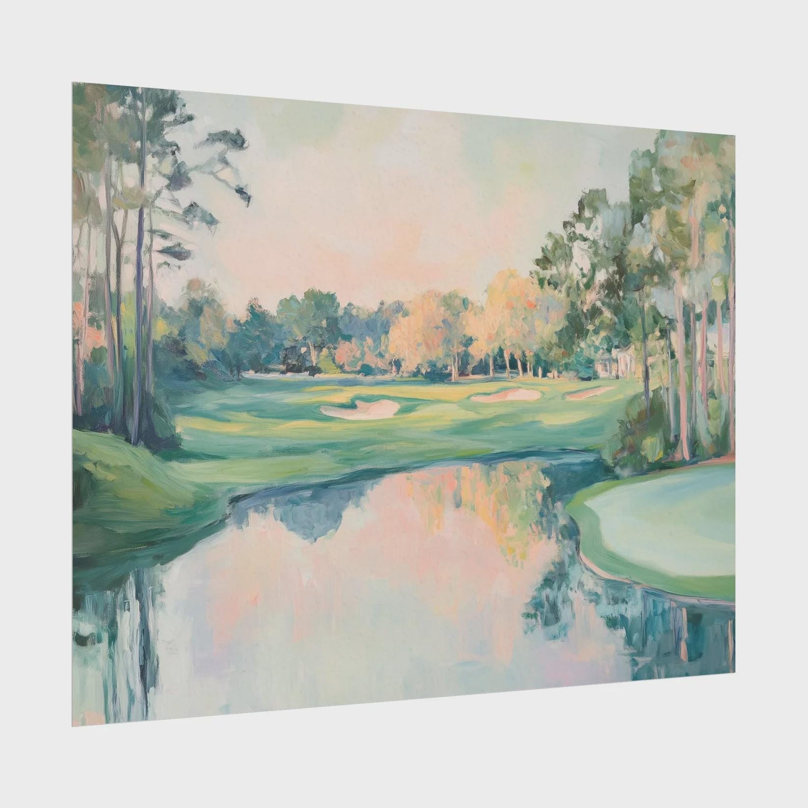 Augusta National Golf Club Art Print, Minimalist Golf Art, Modern Golf ...