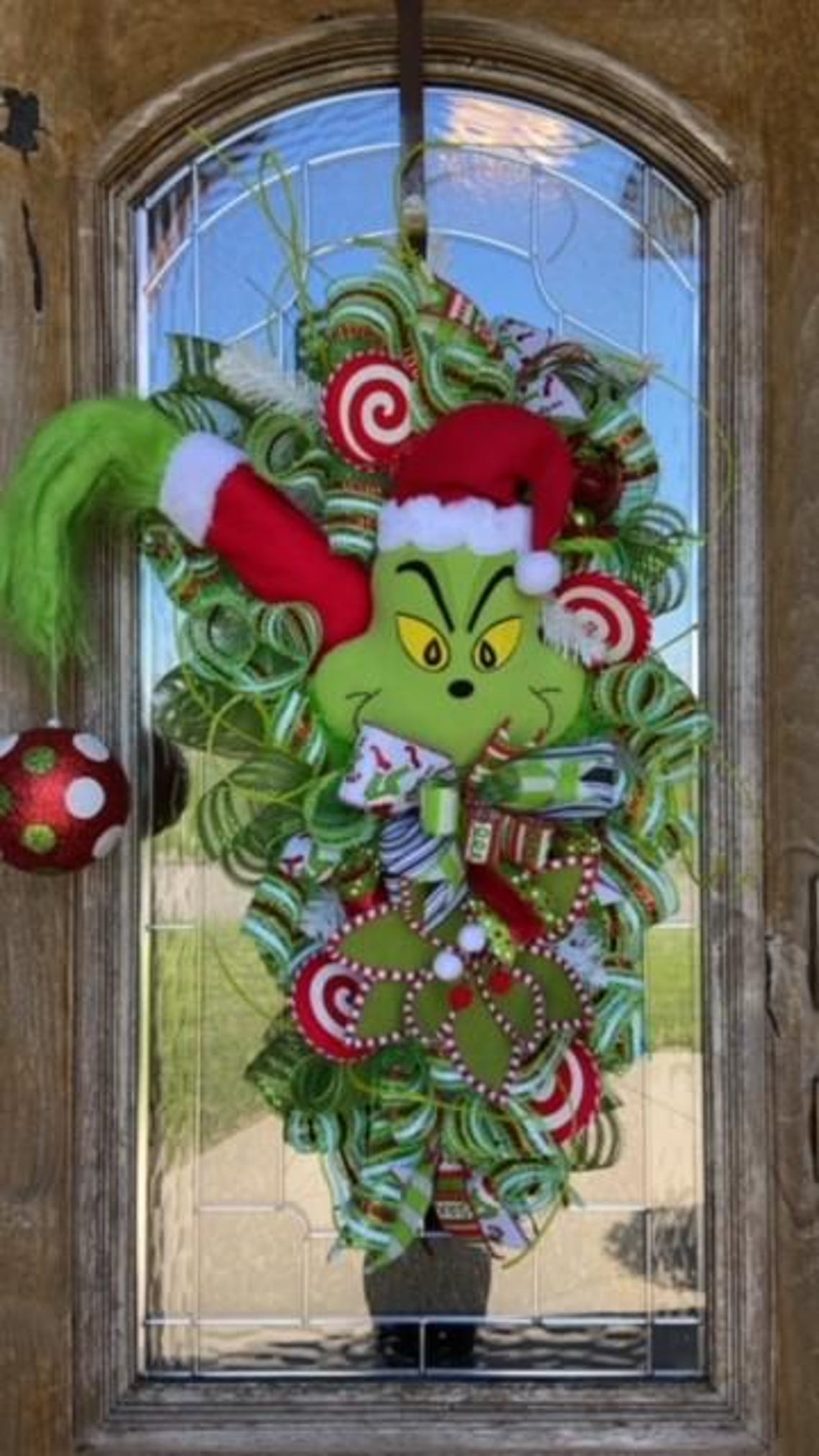 Green Monster Swag With Ball Ornament - Etsy