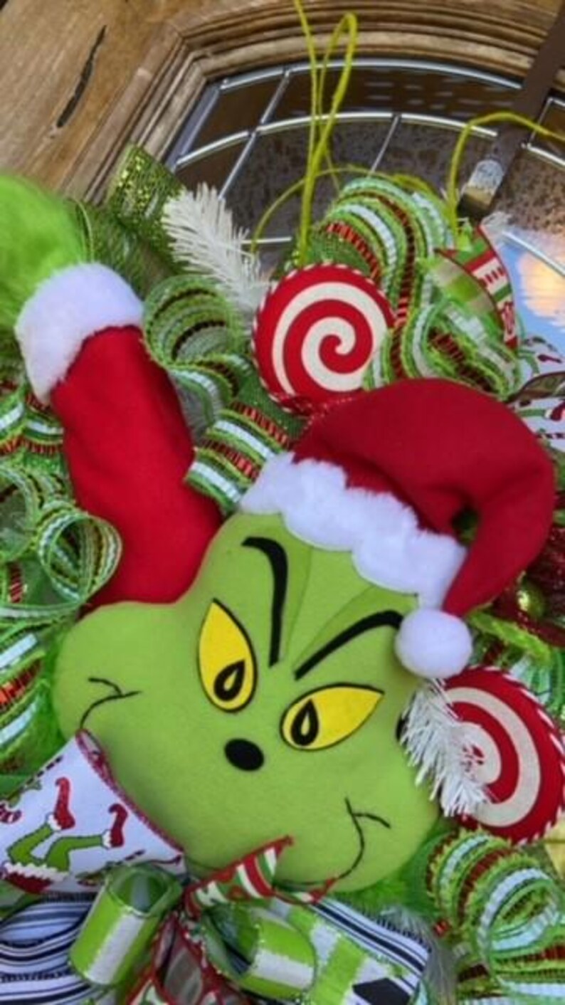 Green Monster Swag With Ball Ornament - Etsy