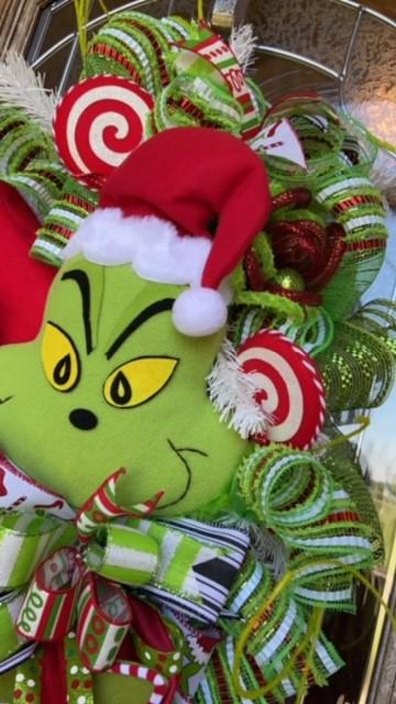 Green Monster Swag With Ball Ornament - Etsy