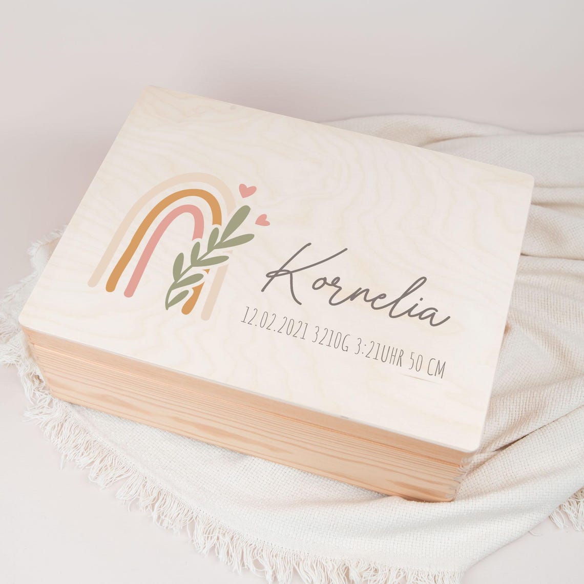Baby Keepsake Box, Baby Memory Box, Rainbow Memory Box, Birth Gift ...
