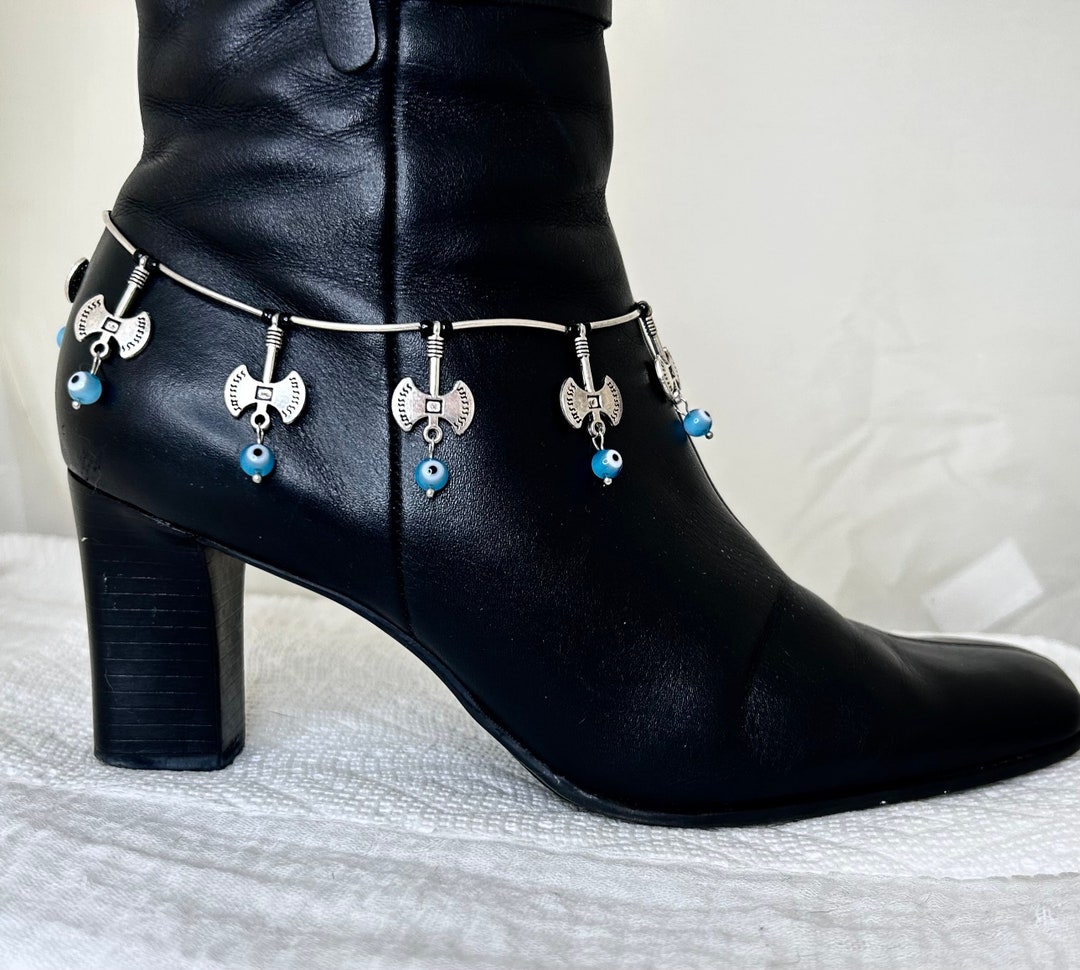 Battle Axe and Evil Eye Amulet BOOTLET, an Anklet You Wear Over Your ...