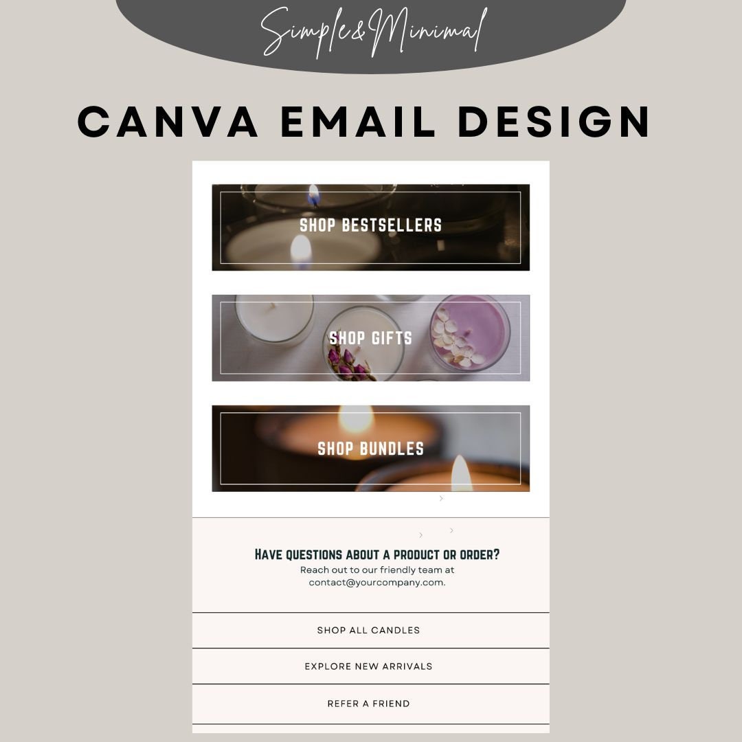 Neutral Welcome Email Design Template Klaviyo Canva Marketing - Etsy