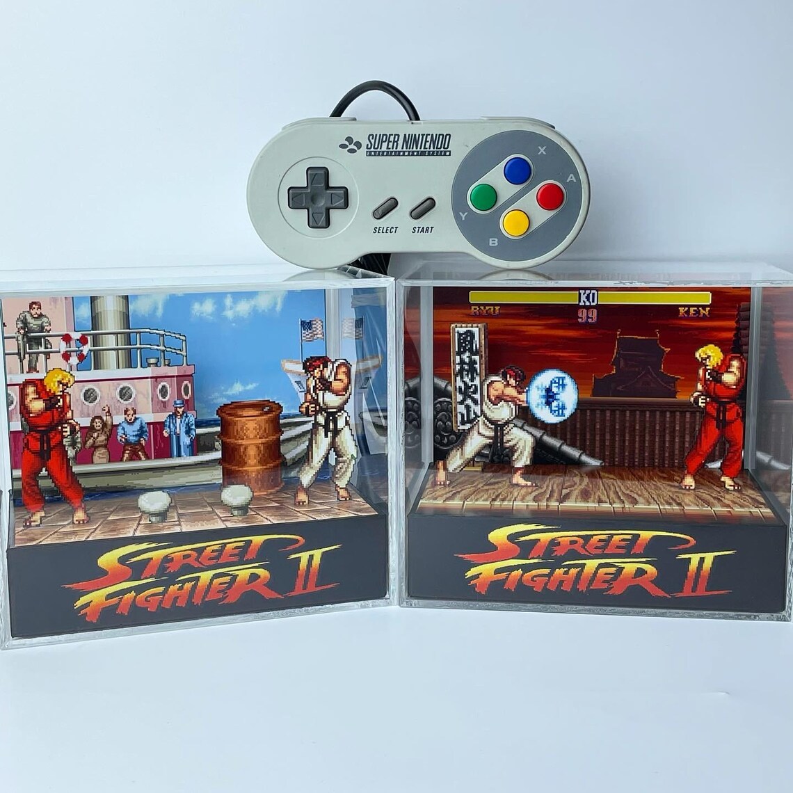 Street Fighter 2 Cube Diorama Street Fighter II Cube Diorama Street ...