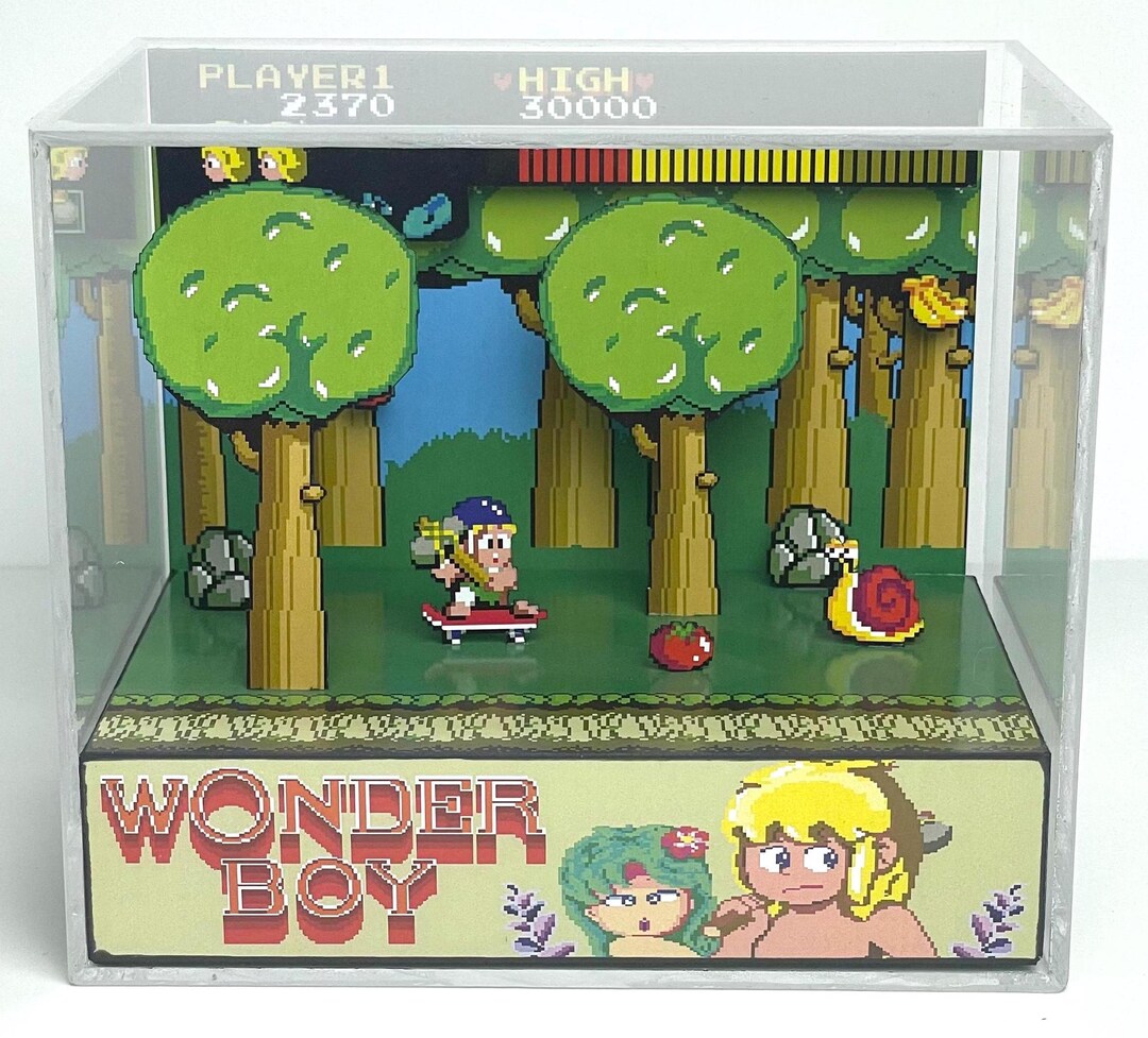 Wonder Boy Cube Diorama NES Wonder Boy Cube Diorama Wonder Boy Gift ...