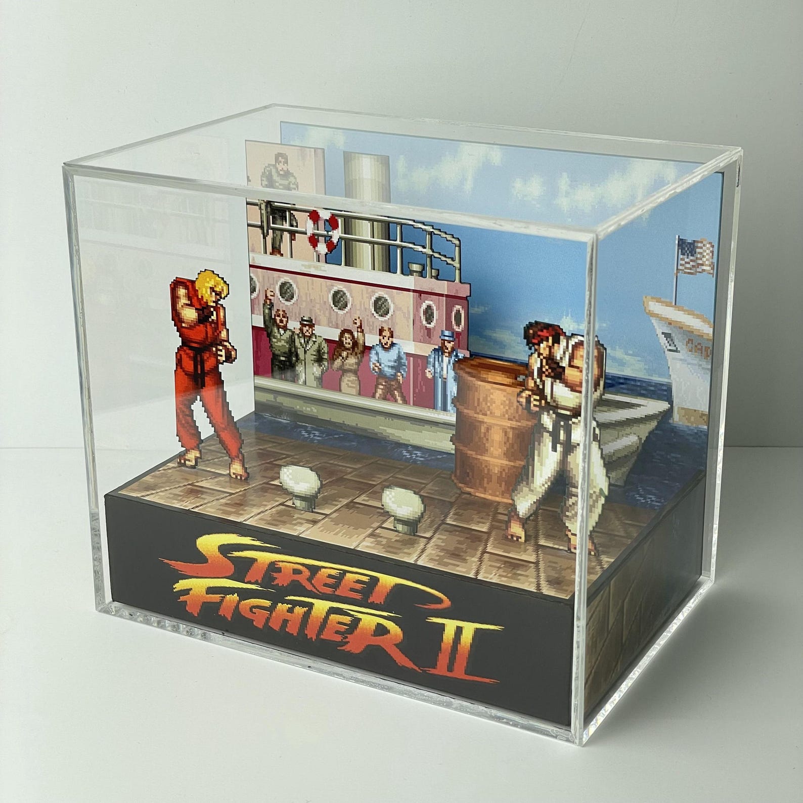 Street Fighter 2 Cube Diorama Street Fighter II Cube Diorama Street ...
