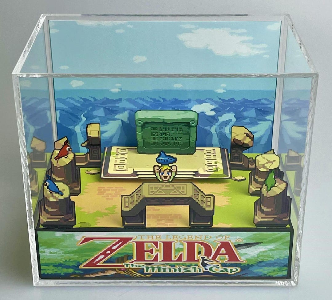 The Legend of Zelda the Minish Cap Cube Diorama Zelda Cube Diorama Zelda Art Zelda Gift Zelda ...