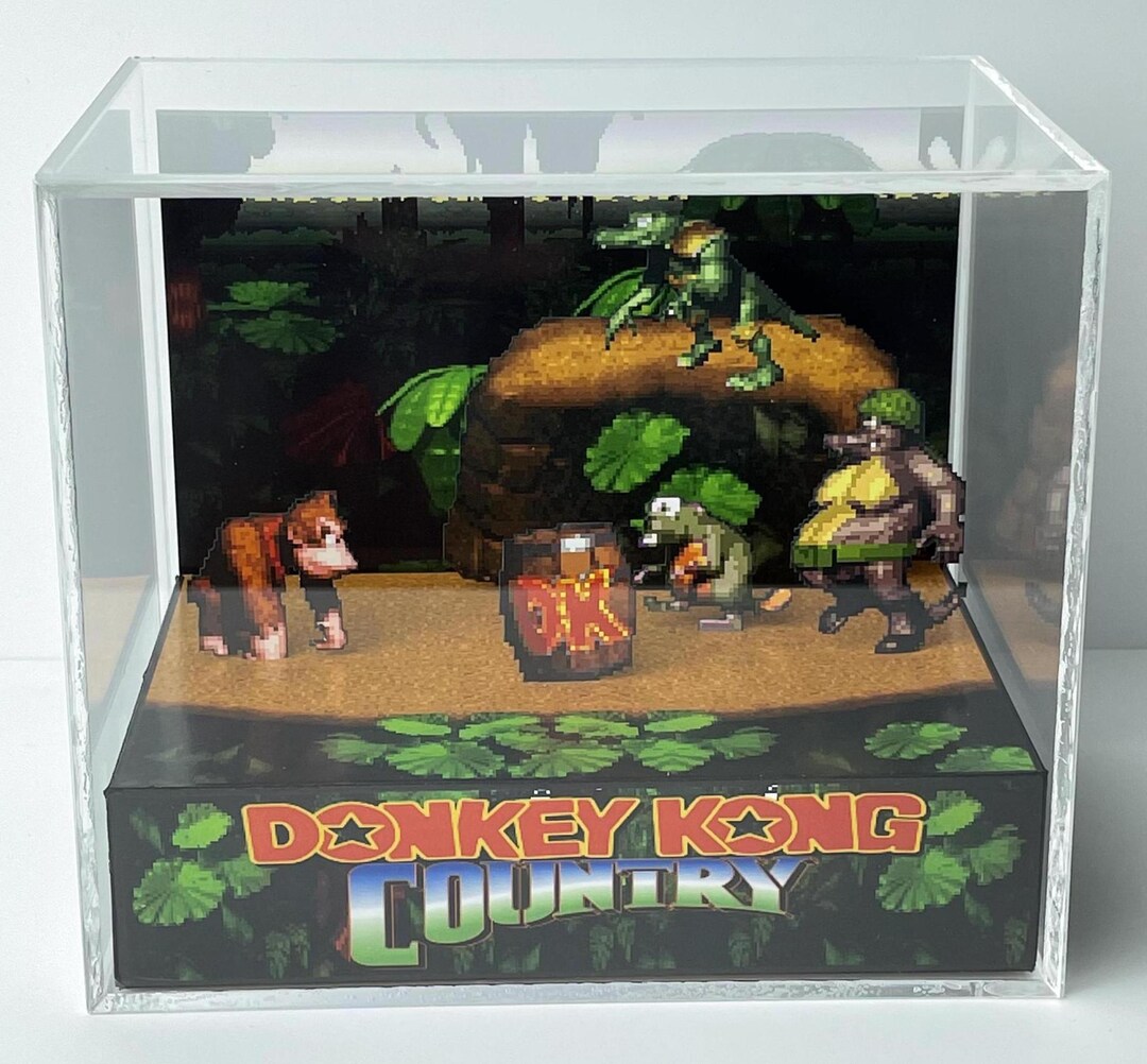 Donkey Kong Country Cube Diorama Donkey Kong Cube Diorama Donkey Kong ...