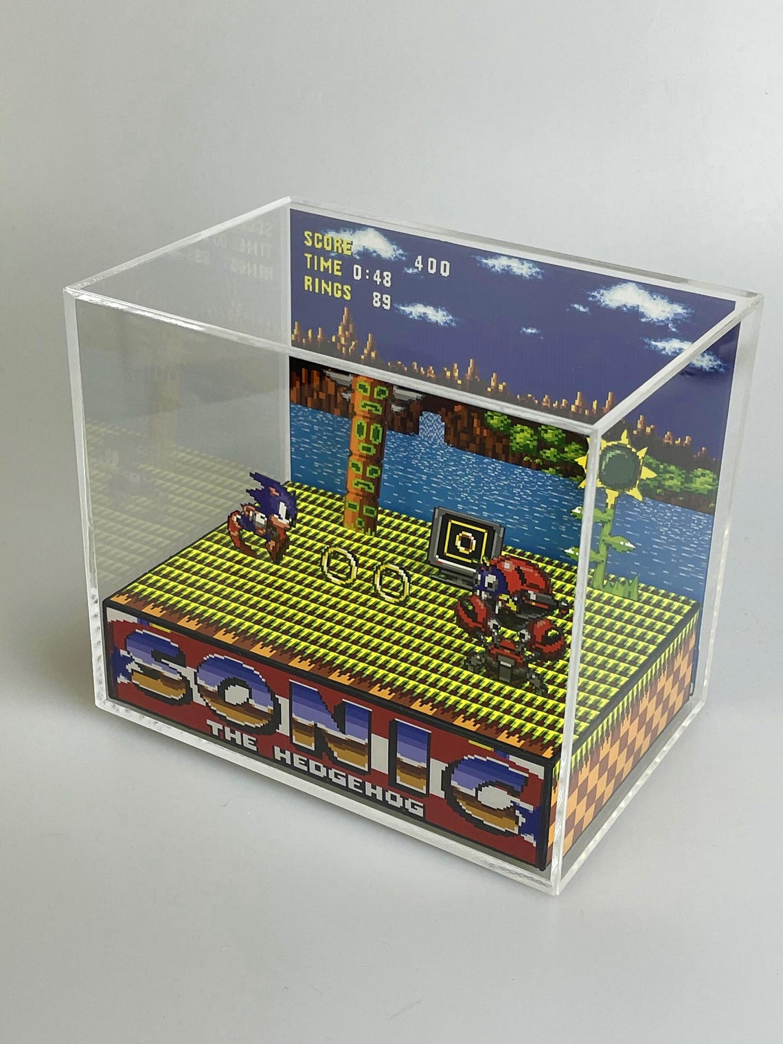 Sonic the Hedgedog Cube Diorama Sonic Cube Diorama Sonic Gift Mega ...