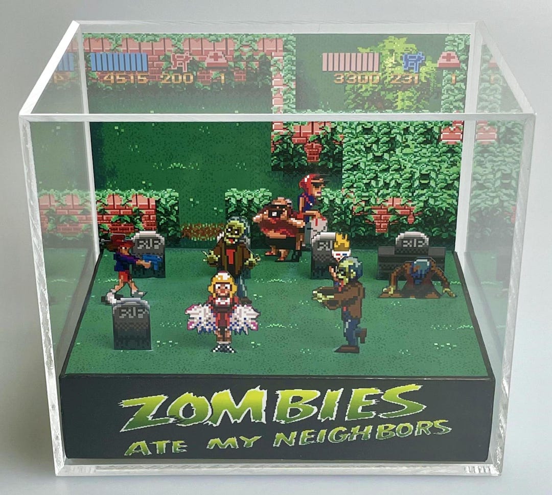 Zombies Ate My Neighbors Cube Diorama Nintendo Zombies Ate My Neighbors ...