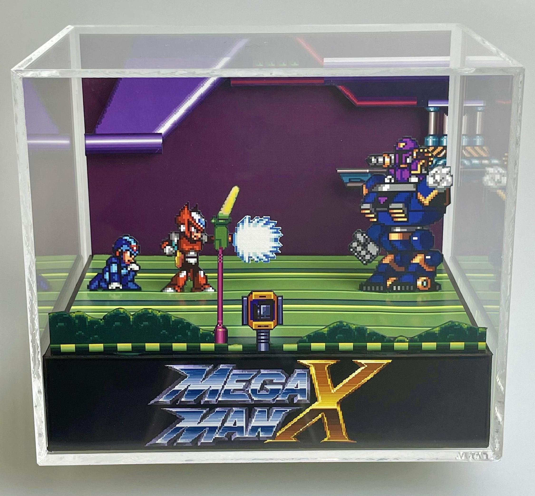 Mega Man X Cube Diorama Megaman X Cube Diorama Mega Man Gift Megaman X ...