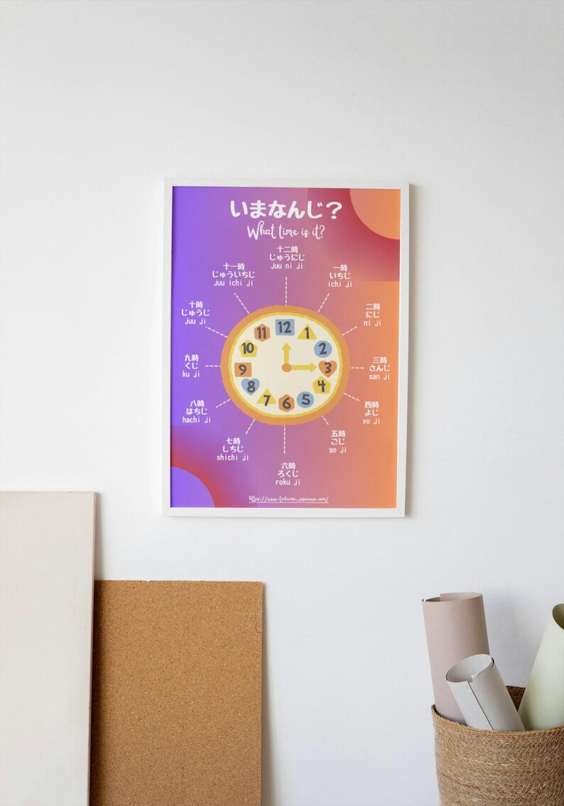 Wall Art for Classroom Japanese Poster Rainbow Educational Wall Art ...