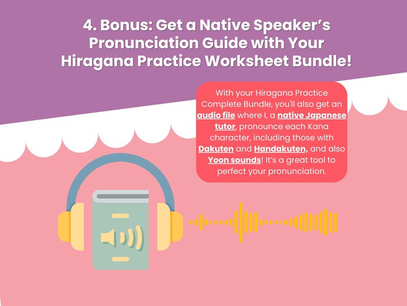 Japanese Hiragana Practice COMPLETE BUNDLE With Native Speaker’s ...