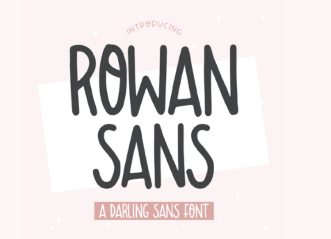 Rowan Sans Font, Script Font, Handwritten Font, Cursive Font, Signature ...