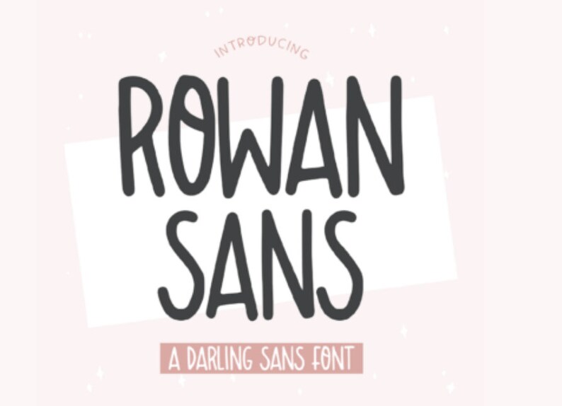 Rowan Sans Font, Script Font, Handwritten Font, Cursive Font, Signature Font, Fonts for Crafts ...