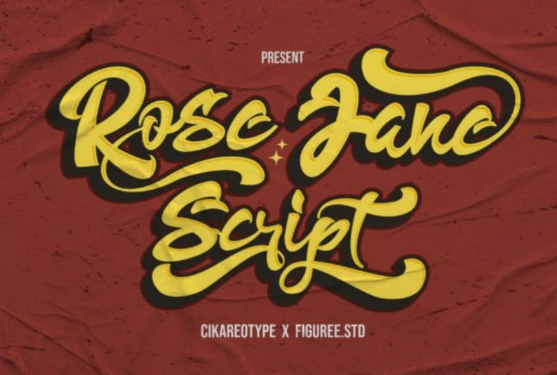 Rose Jane Font, Calligraphyfont, Handwritten Font, Swash Font, Swrily ...