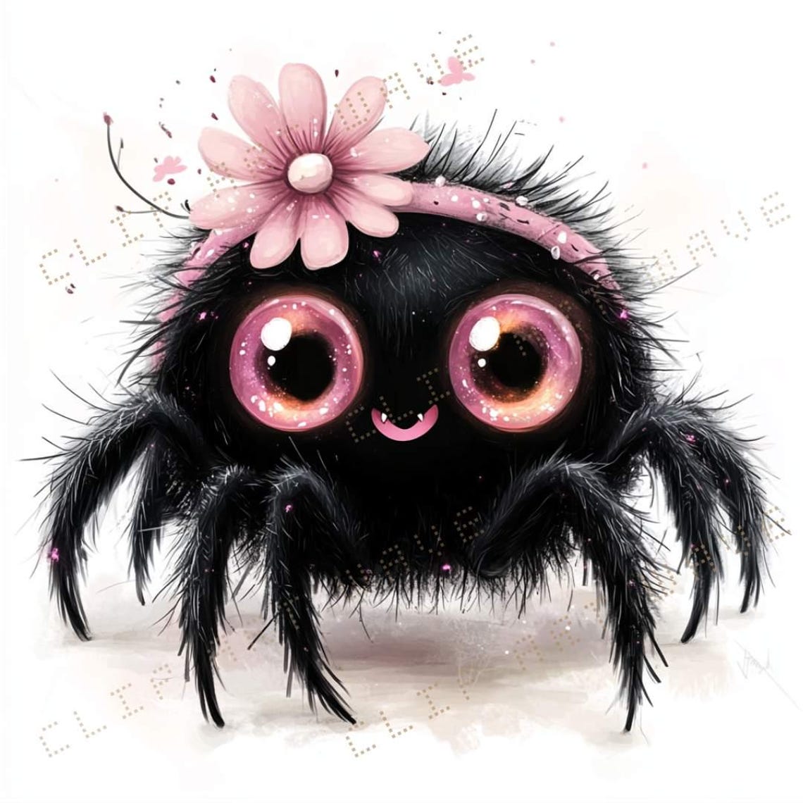 Black Cute Spider Png, Halloween Png, Sweet Bat, Png, Svg, Style ...