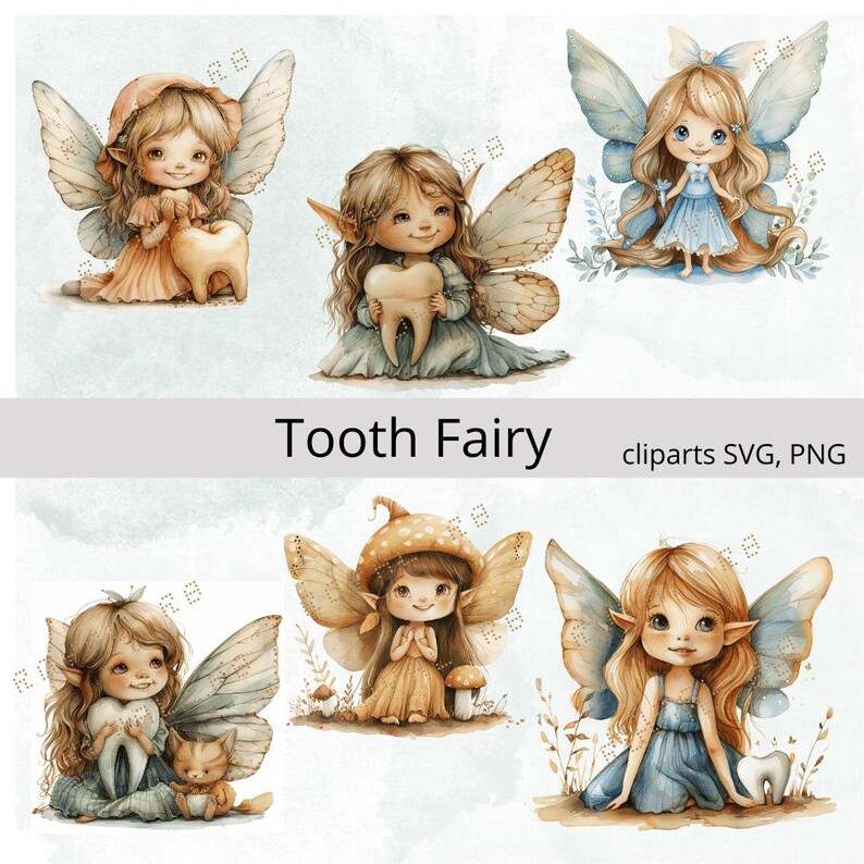 Tooth Fairy Clipart, Fairy Clipart, Cute Tooth Fairy, Garden Fairy - Etsy