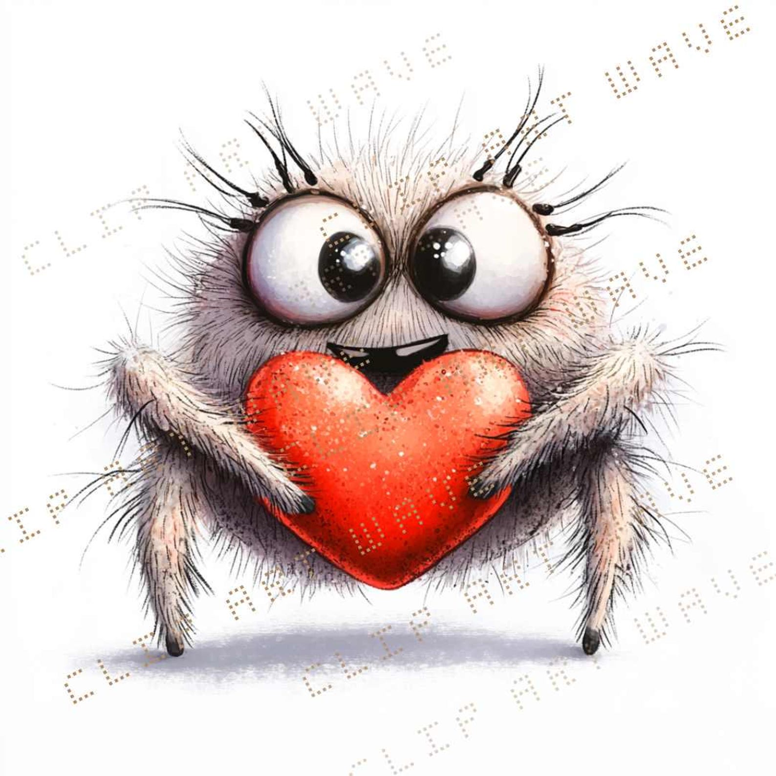 Cute Spider Png, Sweet Spider, Png, Style Watercolor, Valentine's Day ...
