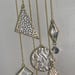 Stained Glass Mobile. Modern. Gold With Clear Glass. - Etsy