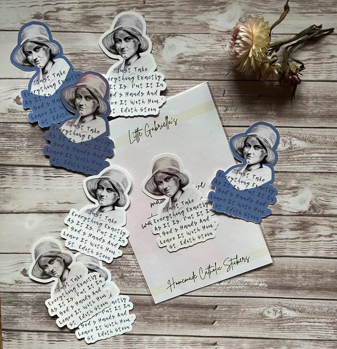 Saint Edith Stein Matte Sticker/ Catholic Saint Stickers/ Catholic ...