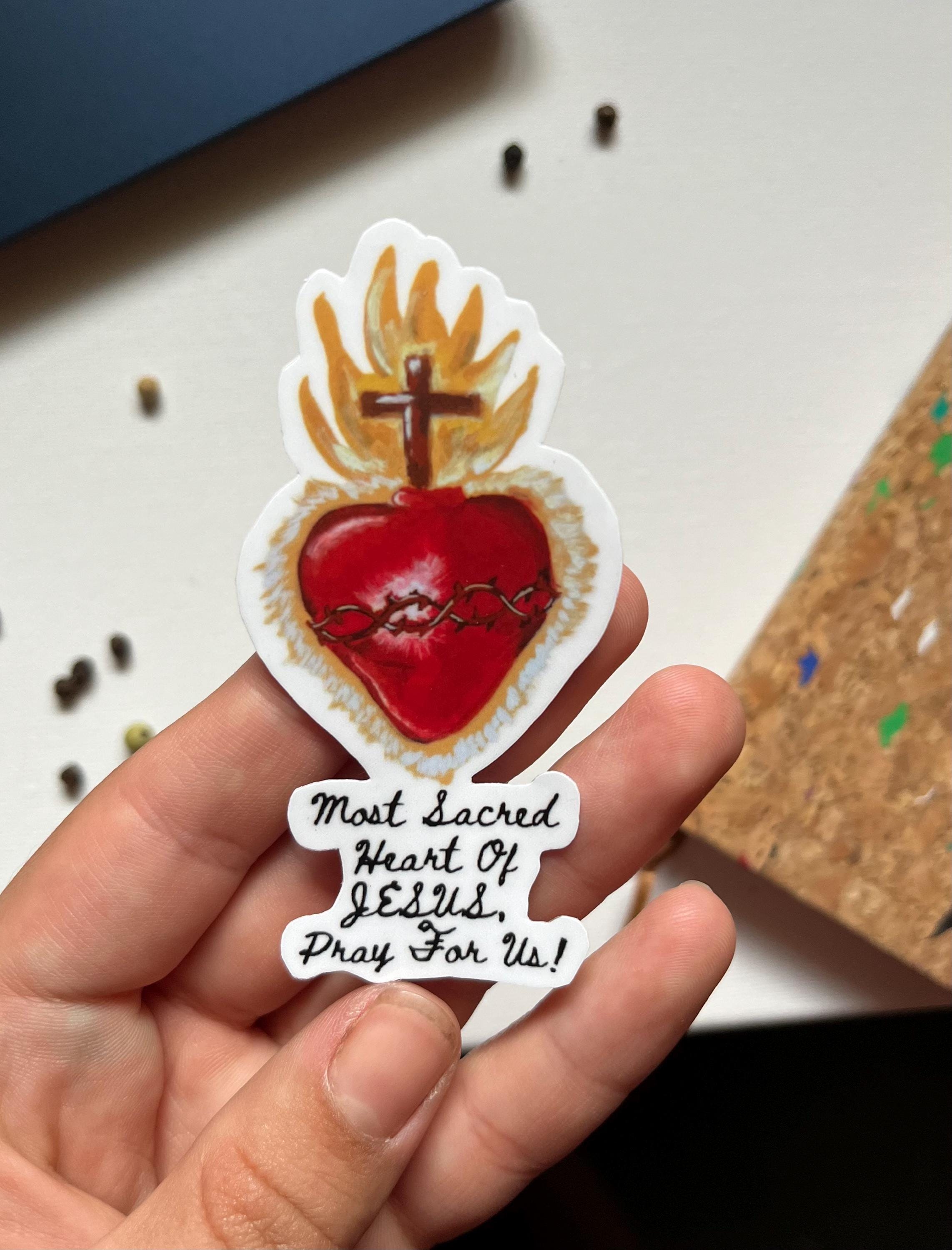 Most Sacred Heart of Jesus Sticker /most Sacred Heart of Jesus, Pray ...