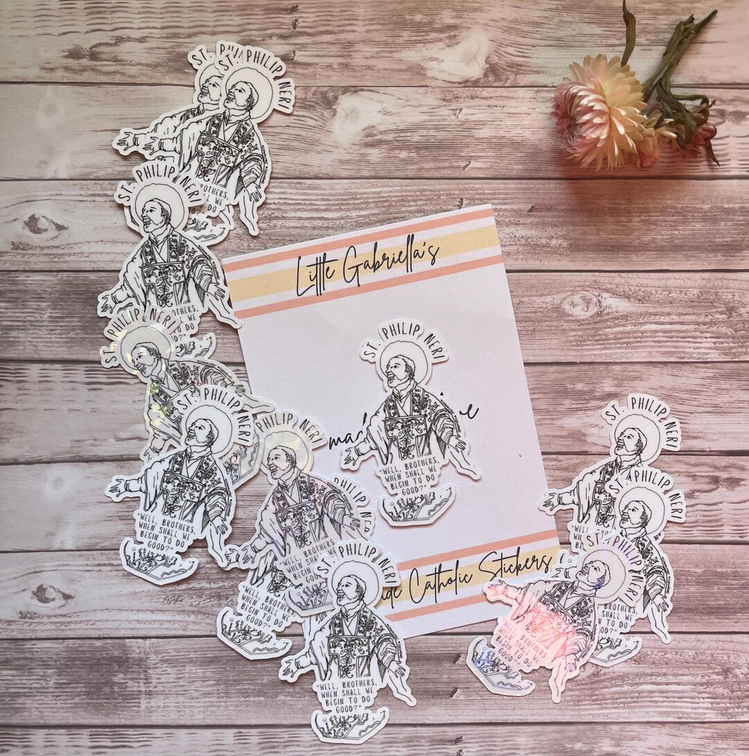 St. Philip Neri Matte Sticker/ Catholic Sticker/ Catholic Saint Sticker ...