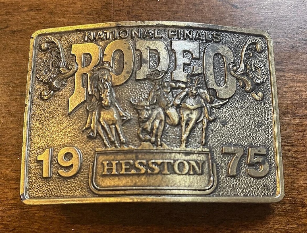 Hesston National Finals Rodeo 1975 Belt Buckle Adult Limited Edition ...