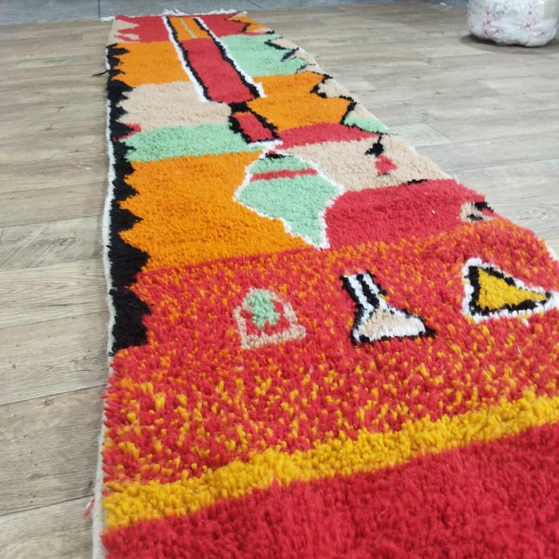 Handmade Wool Berber Runner Rug: Custom Moroccan Rug - Etsy