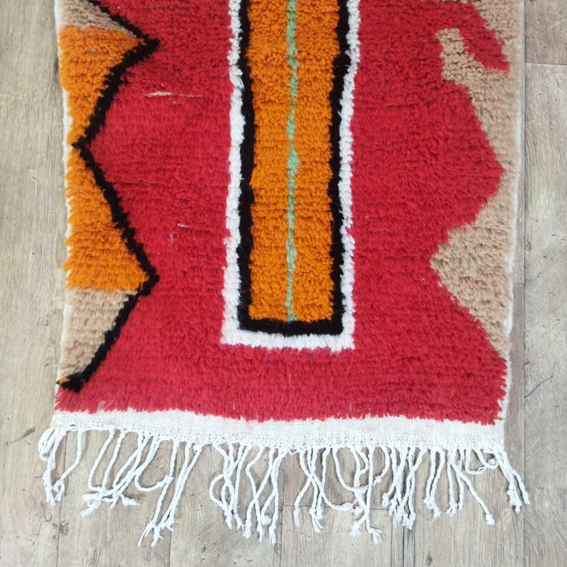 Handmade Wool Berber Runner Rug: Custom Moroccan Design - Etsy